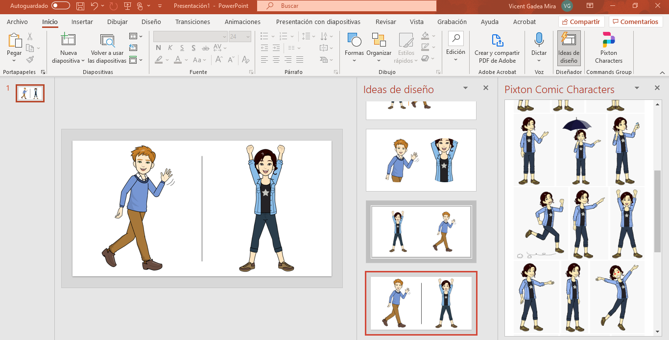 Utilizar personajes Pixton para cómic en PowerPoint - vicentgadea.com